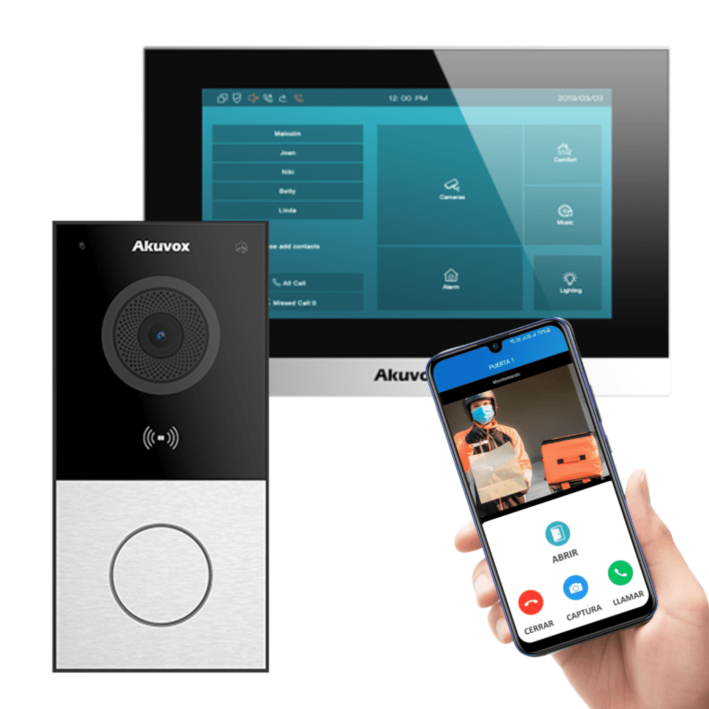 Kit Intercomunicador | casa - oficina | Akuvox E12S